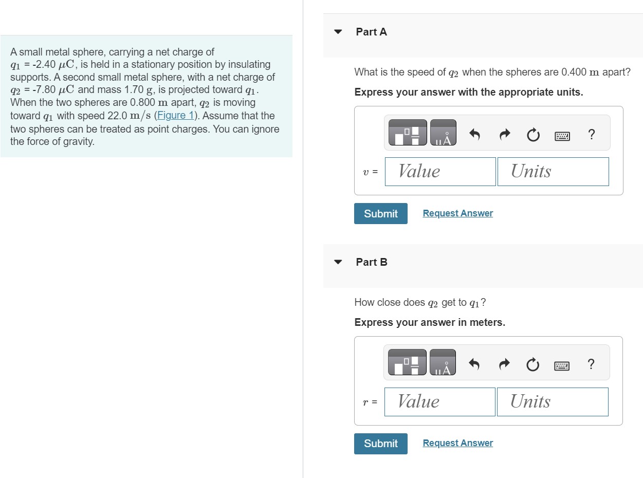Solved Part AA small metal sphere, carrying a net charge | Chegg.com