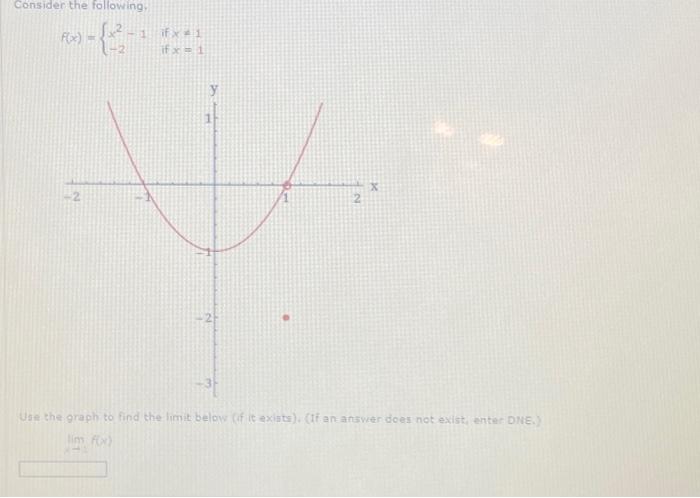 Solved Consider the following. = {² 2 F(x) 2 1 if x # 1 if x | Chegg.com