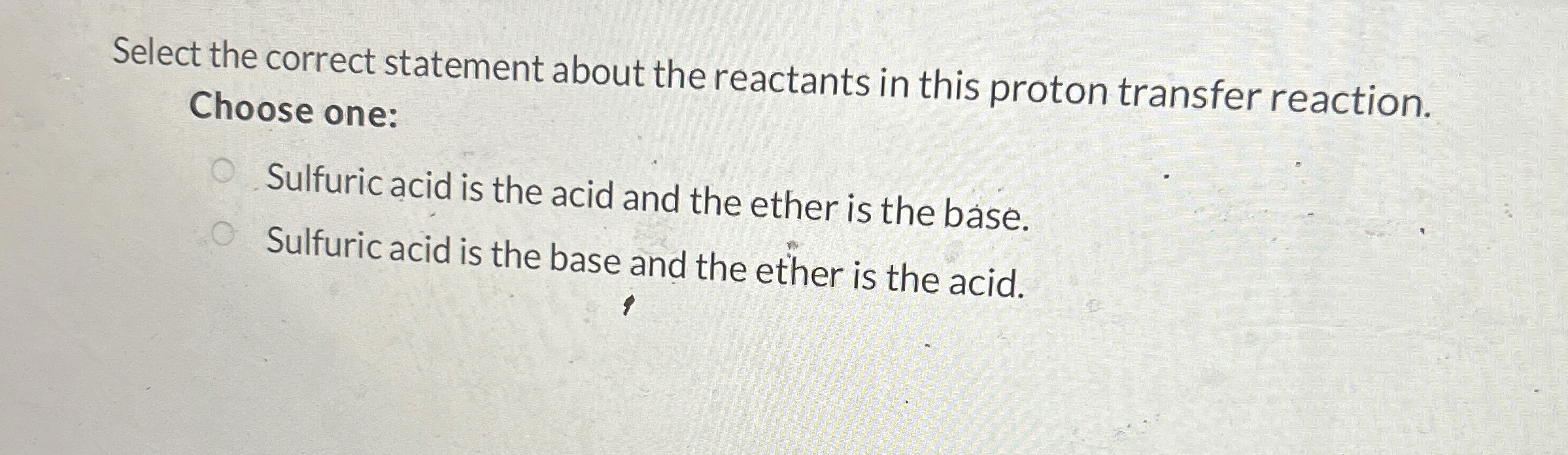 Solved Select the correct statement about the reactants in | Chegg.com