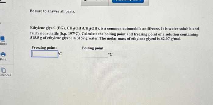 Solved Book Print erences Be sure to answer all parts. | Chegg.com