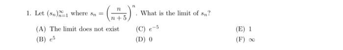Solved 1. Let \\( \\left(s_{n}\\right)_{n=1}^{\\infty} \\) | Chegg.com