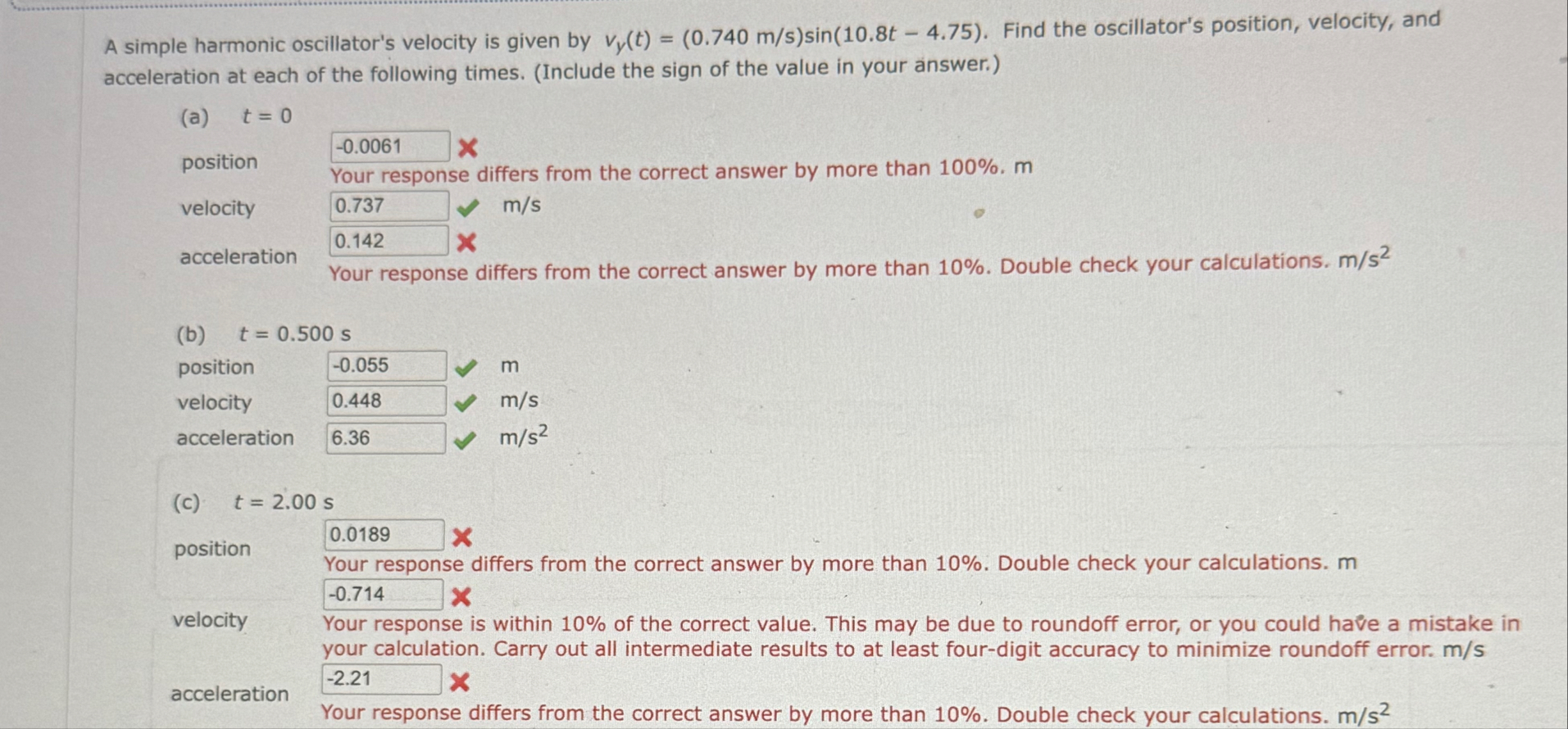 No matter what this is wrong please help me solve | Chegg.com