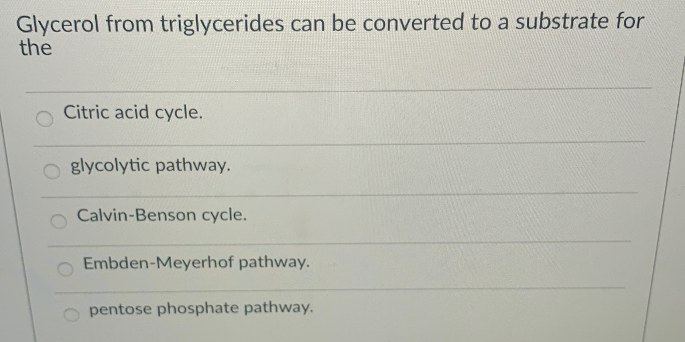 Solved Glycerol from triglycerides can be converted to a | Chegg.com