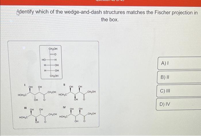 Solved Identify which of the wedge-and-dash structures | Chegg.com