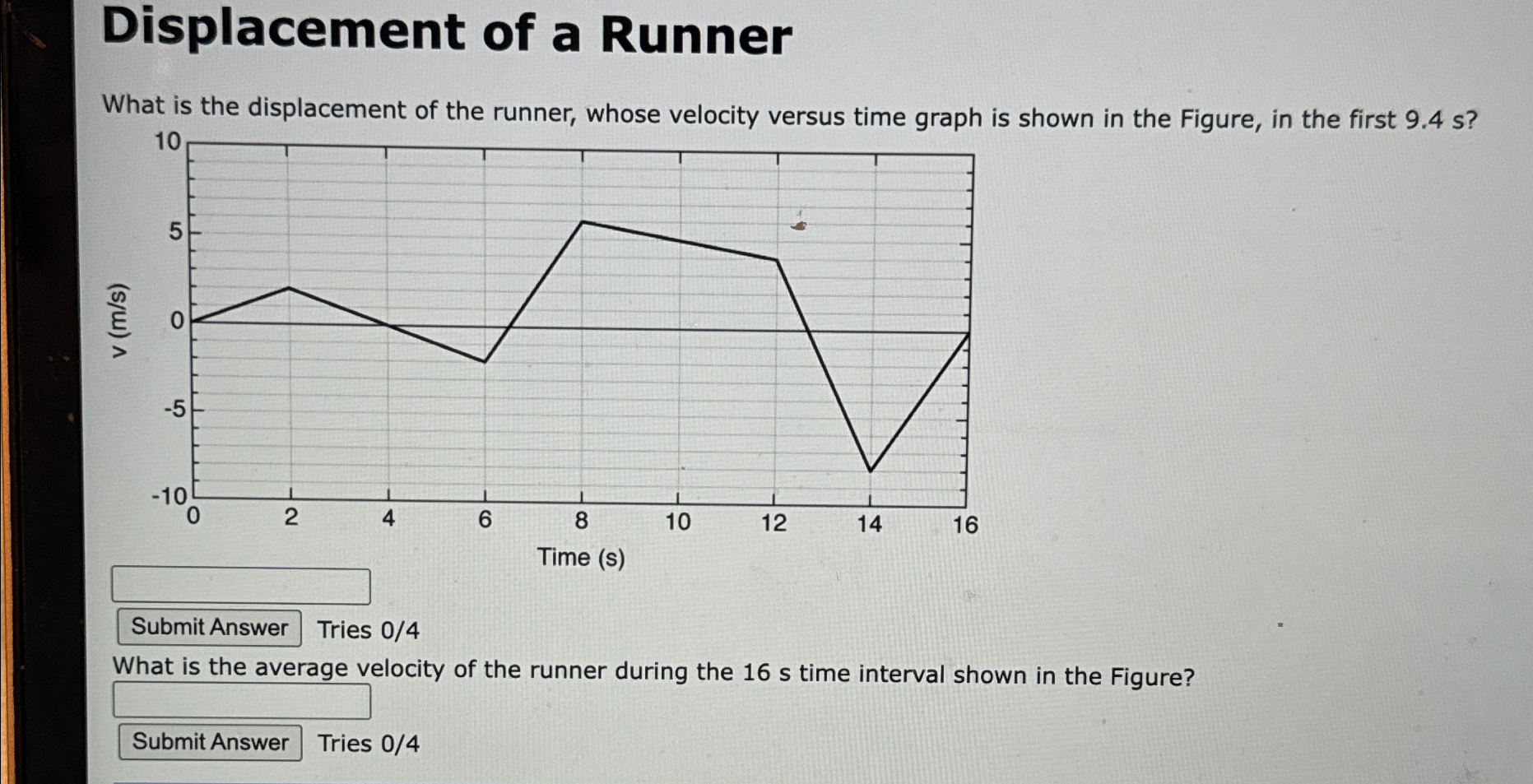 Solved Displacement of a RunnerWhat is the displacement of | Chegg.com