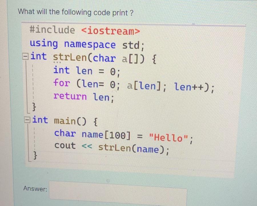 Solved What will the following code print?#include a[]=0 | Chegg.com