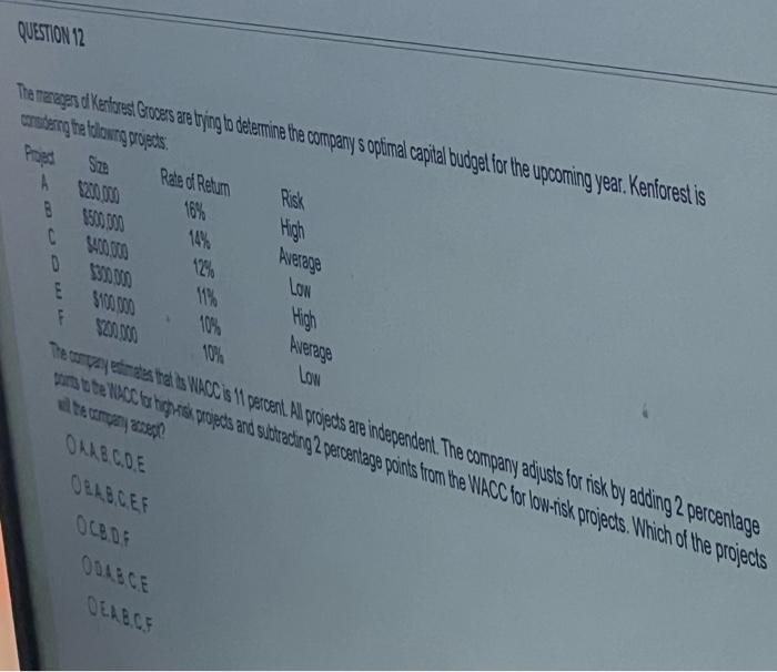 Solved OhL 8,C,D,E ORL.C.EF OCB OihB,CF | Chegg.com