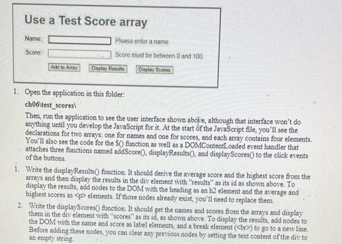 Solved In this exercise, you'll work with an array and | Chegg.com