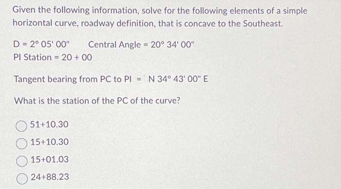 Solved Given the following information, solve for the | Chegg.com