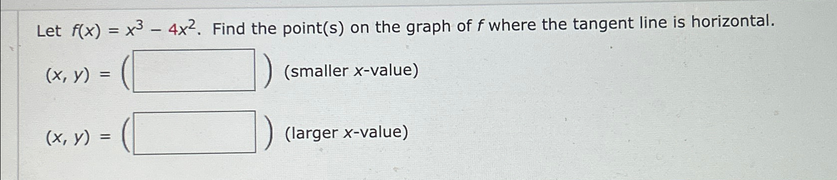 Solved Let f(x)=x3-4x2. ﻿Find the point(s) ﻿on the graph of | Chegg.com