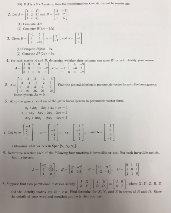 Solved 1. True or False. For each question directly write | Chegg.com