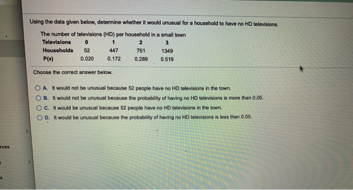 Solved Using the data given below, determine whether it | Chegg.com
