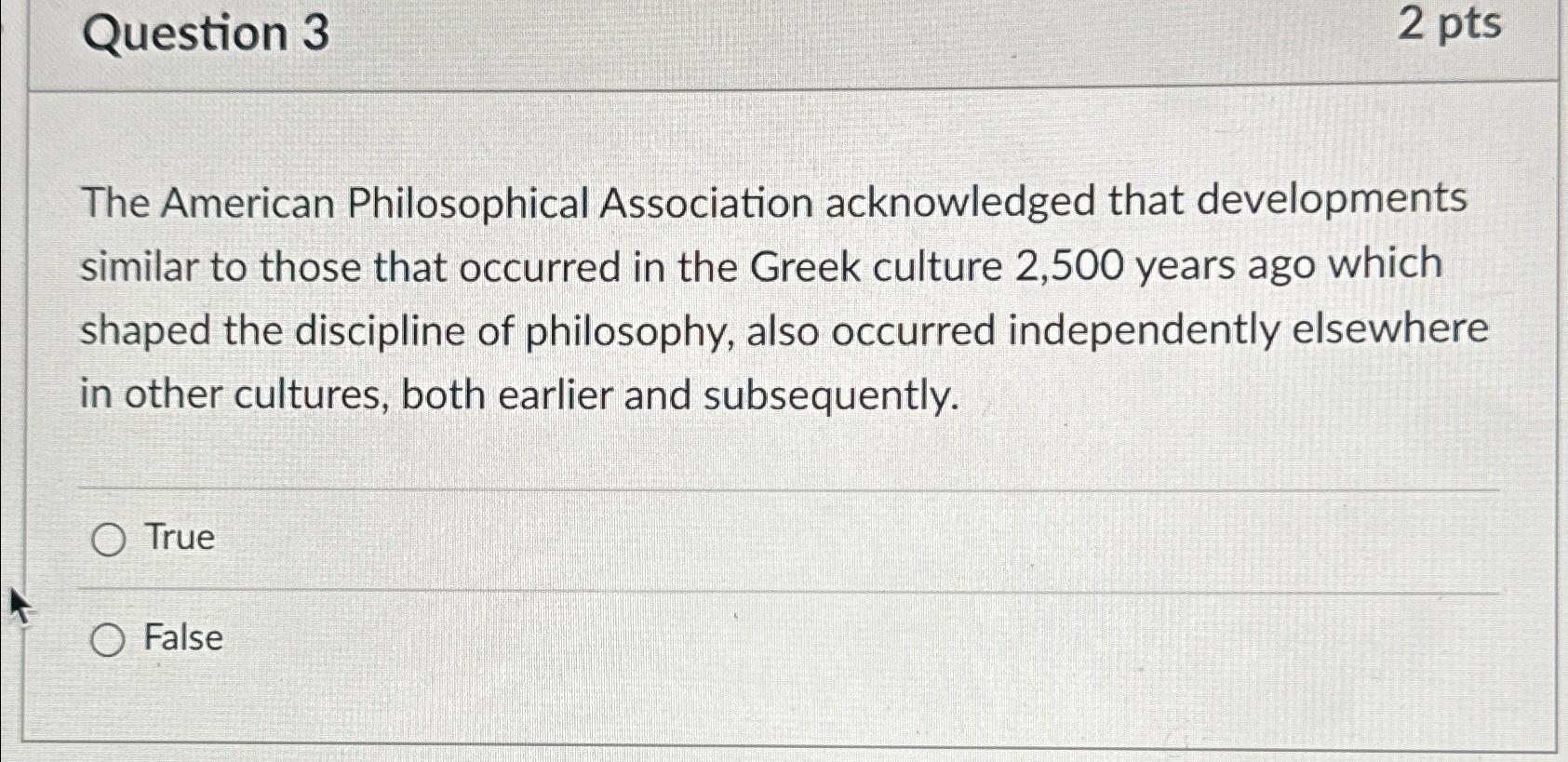 Solved Question 32 ﻿ptsThe American Philosophical | Chegg.com