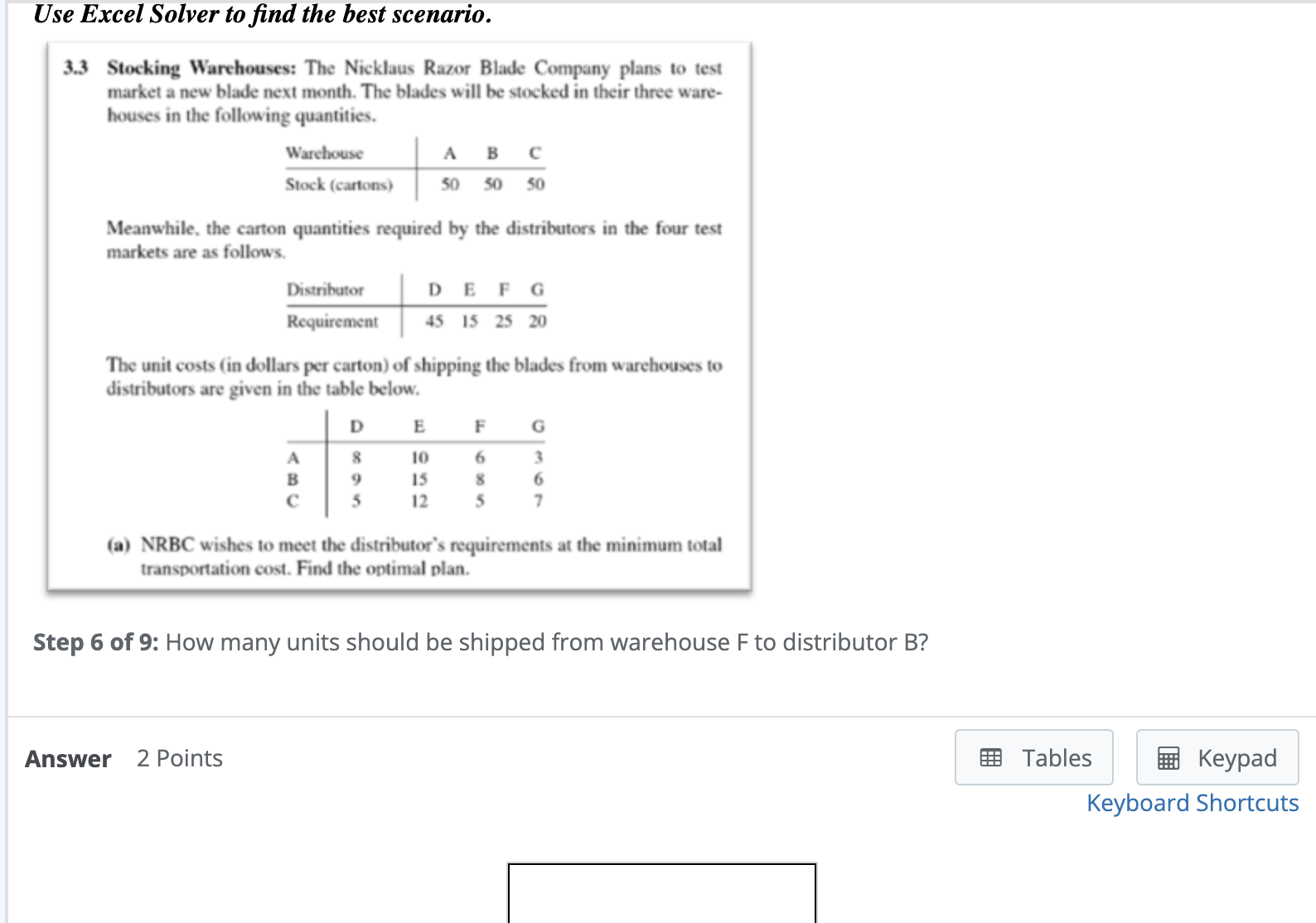 Solved Use Excel Solver to find the best scenario.3.3 | Chegg.com