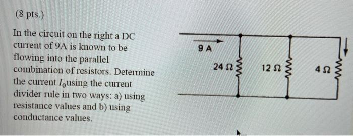 Solved In the circuit on the right a DC current of 9 A is | Chegg.com