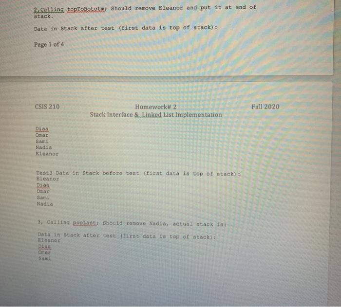 Solved A) Modify Stackinterface so it would have the | Chegg.com