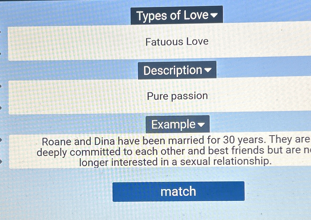 Solved Fatuous LovePure passionRoane and Dina have been | Chegg.com