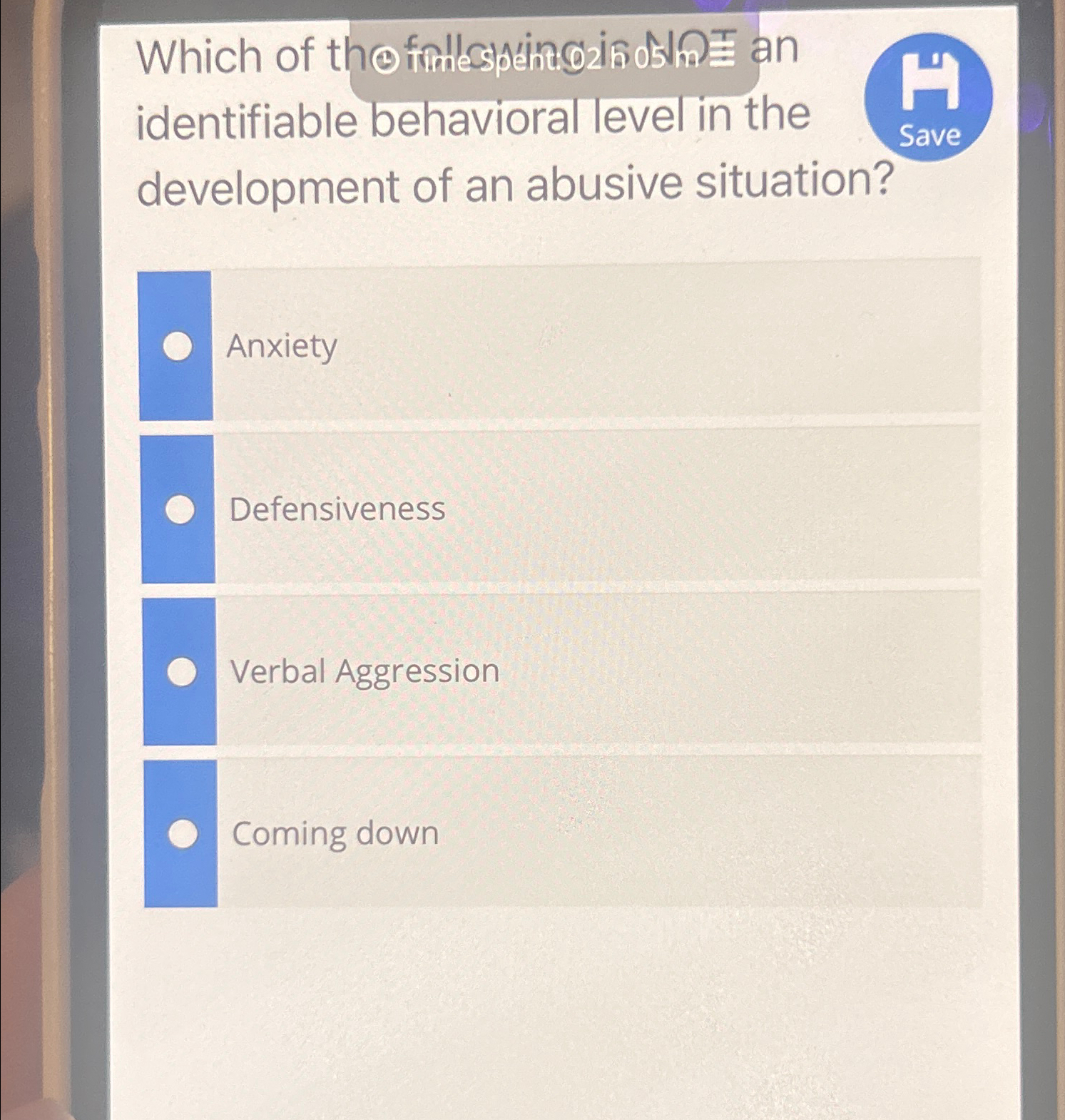 Solved identifiable behavioral level in the development of | Chegg.com
