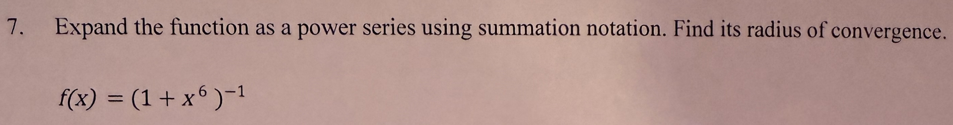 Solved by an EXPERT How to solve Expand the function as a power series | Chegg.com