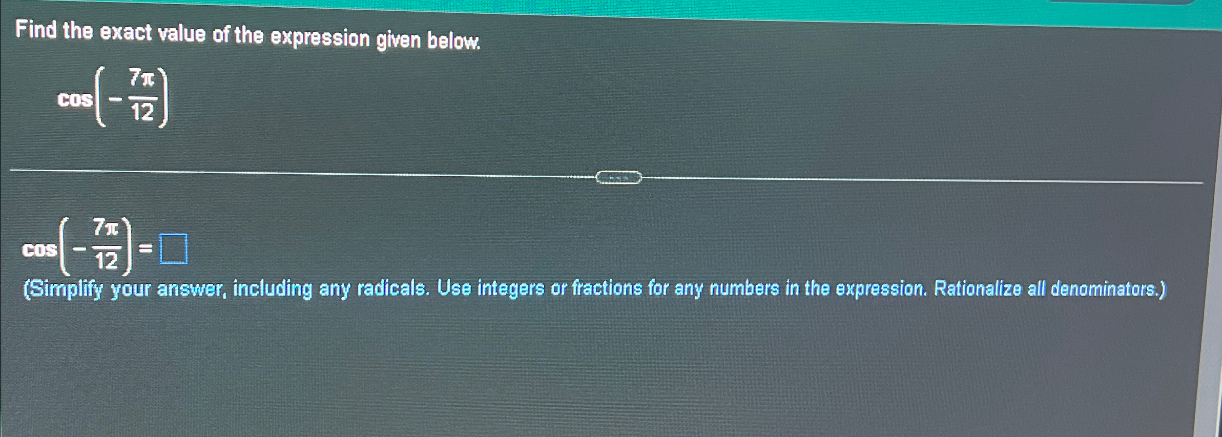 Find the exact value of the expression given | Chegg.com