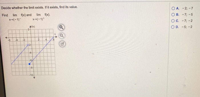 Solved Decide Whether The Limit Exists If It Exists Find