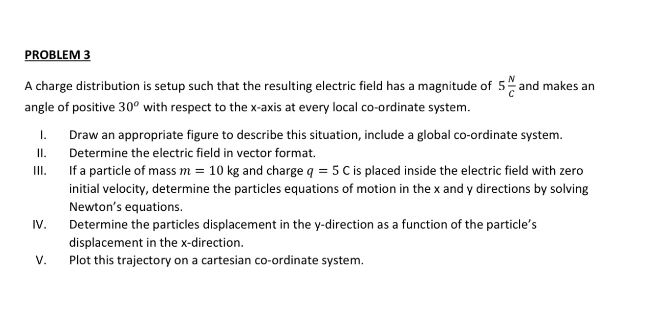 Solved PROBLEM 3A charge distribution is setup such that the | Chegg.com