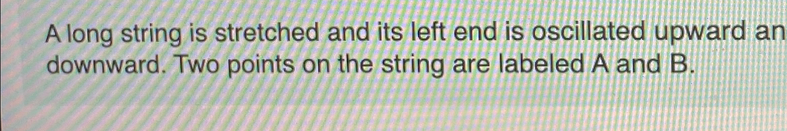 Solved A long string is stretched and its left end is | Chegg.com