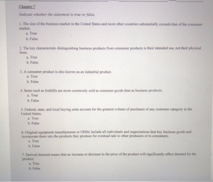 Solved Chapter 1 Indicate whether the statement is true or | Chegg.com