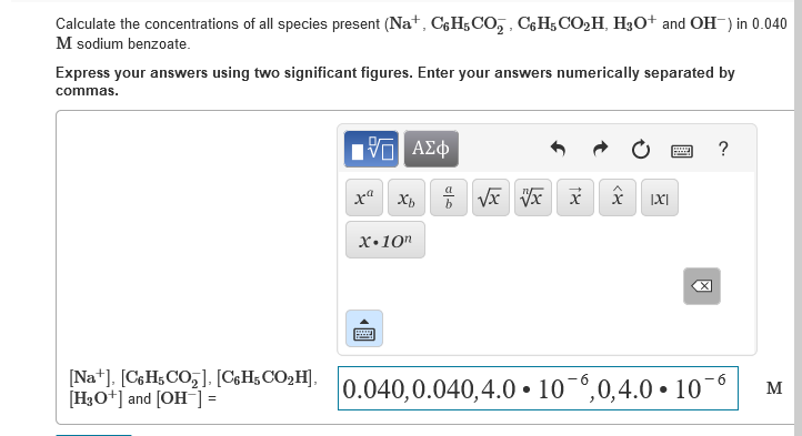 Solved Calculate the concentrations of all species present | Chegg.com