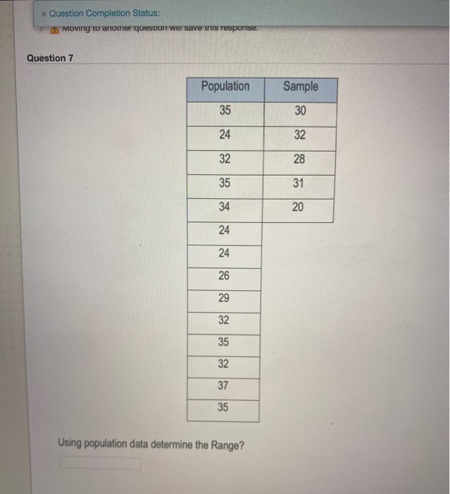 Solved Population Sample 35 30 24 32 32 28 35 31 34 20 24 24 | Chegg.com