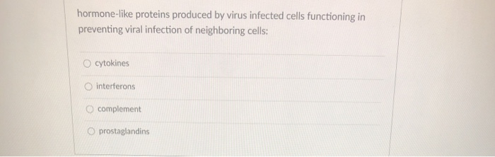 Solved Being able to recognize "self vs. non-self": | Chegg.com
