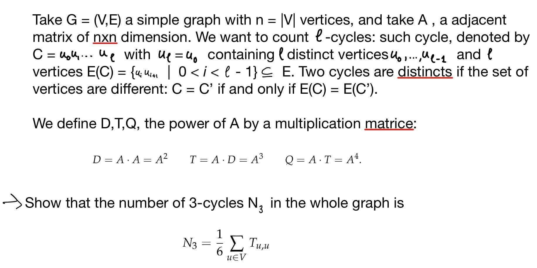 Solved Take G=(V,E) a simple graph with n=∣V∣ vertices, and | Chegg.com