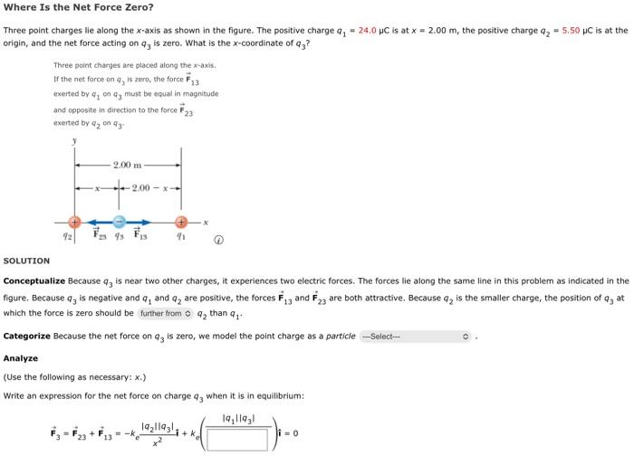 Solved Three point charges lie along the x-axis as shown in | Chegg.com