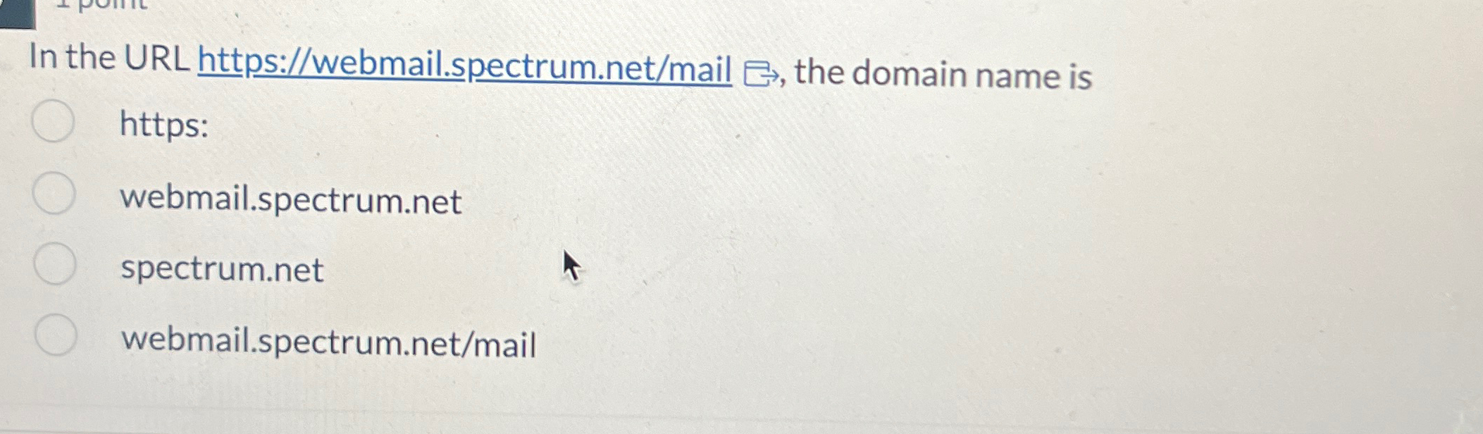 In the URL https://webmail.spectrum.net/mail G, ﻿the | Chegg.com