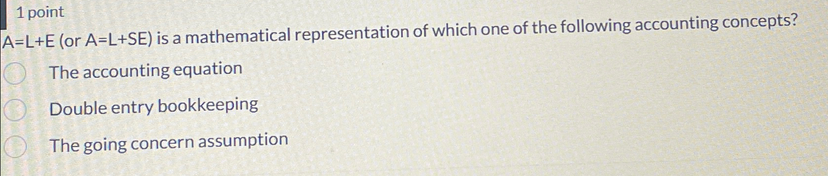 Solved A=L+E (or A=L+SE ) ﻿is a mathematical representation | Chegg.com