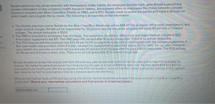 Solved Ronaid started his new job as controller with | Chegg.com