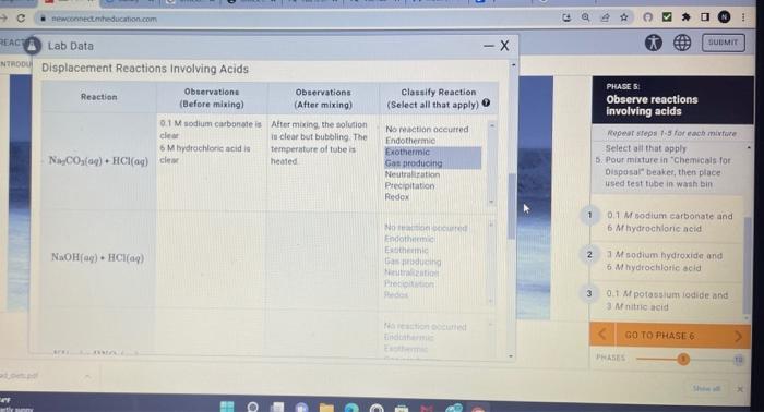 Solved - с newconnect.mheducation.com REAC Lab Data NTRODU | Chegg.com
