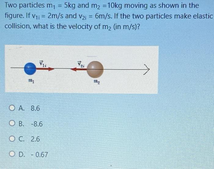 Solved Two particles m= 5kg and m2 = 10kg moving as shown in | Chegg.com