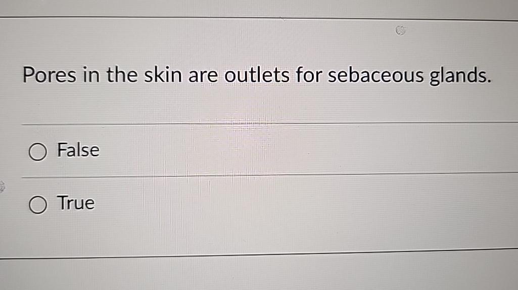 Solved Pores in the skin are outlets for sebaceous | Chegg.com