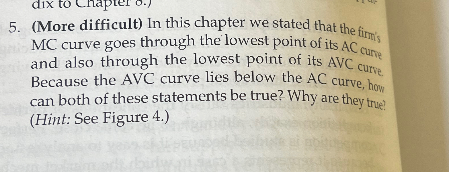 Solved (More difficult) ﻿In this chapter we stated that the | Chegg.com