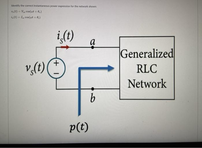 Solved Identify the correct instantaneous power expression | Chegg.com