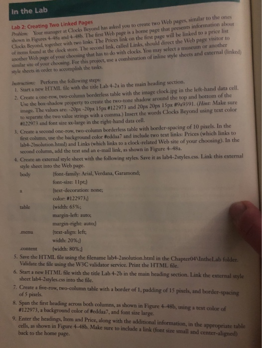 Solved 1. Recreate the webpage's below using HTML code and | Chegg.com