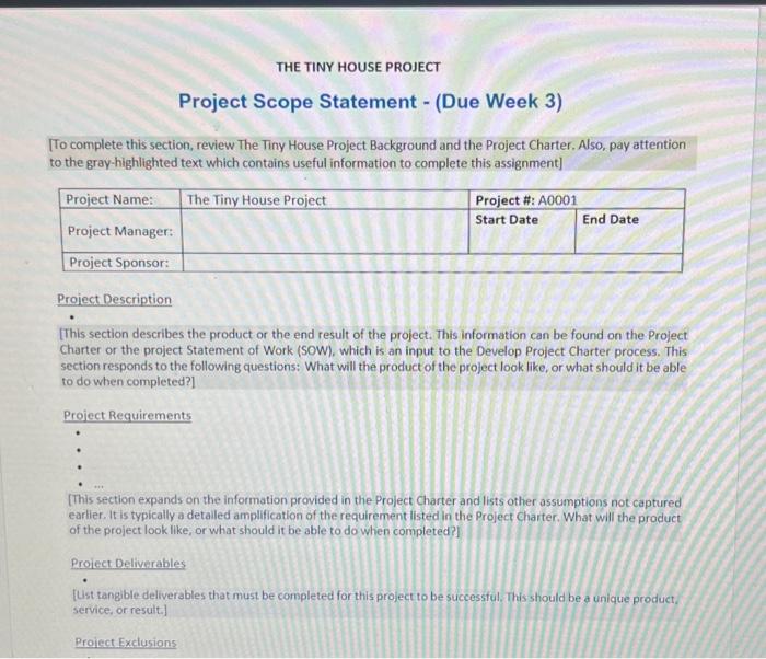 Solved [Uist tangible deliverables that must be completed | Chegg.com