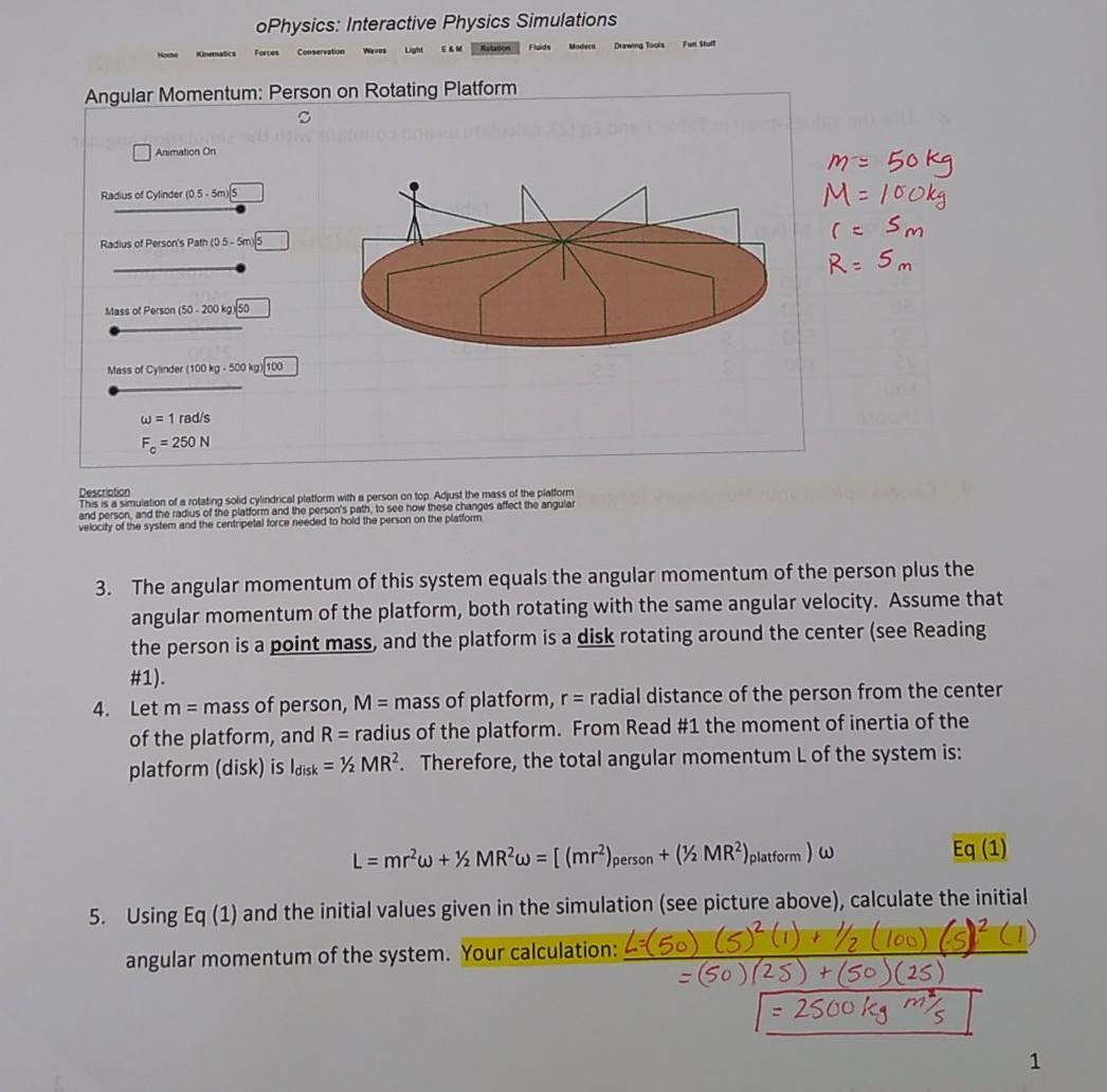 Solved oPhysics: Interactive Physics Simulations ELM Motion | Chegg.com