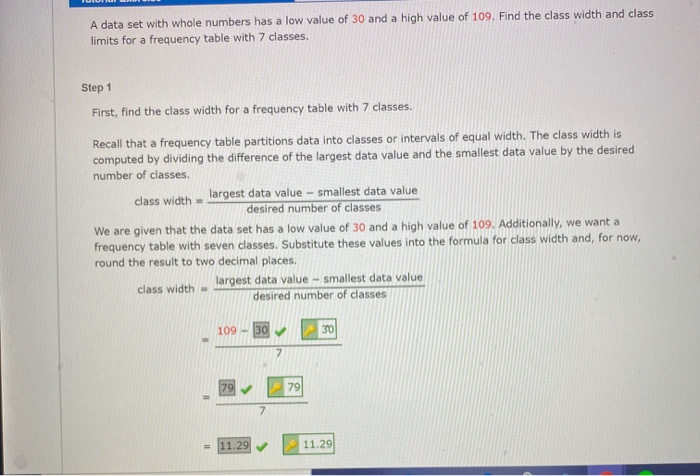 Solved A data set with whole numbers has a low value of 30 | Chegg.com