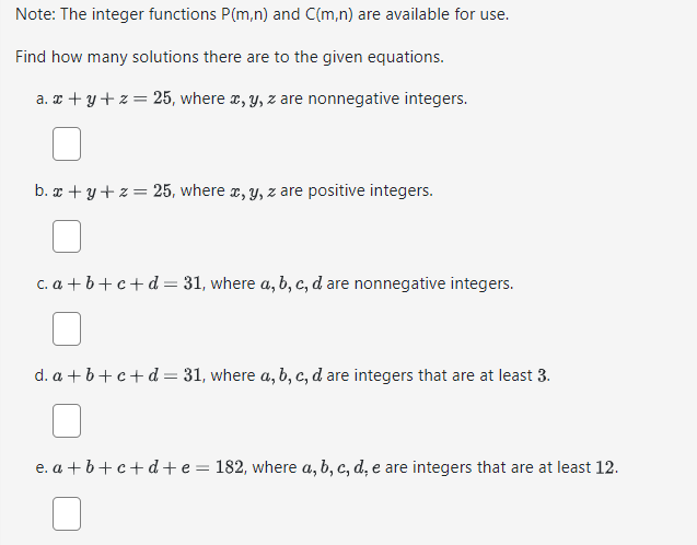 Solved Note: The integer functions P(m,n) ﻿and C(m,n) ﻿are | Chegg.com