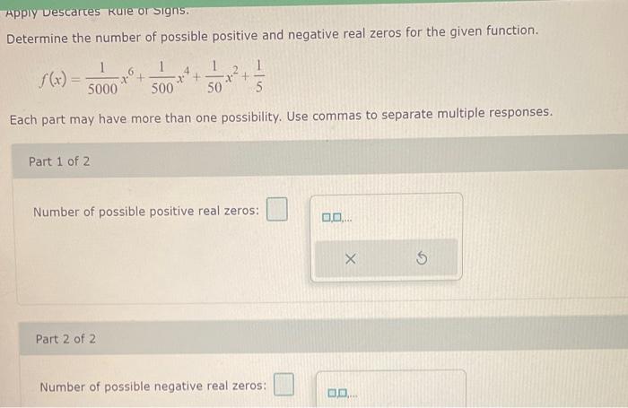 Solved Determine the number of possible positive and | Chegg.com