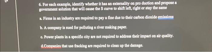 Solved 6. For each example, identify whether it has an | Chegg.com