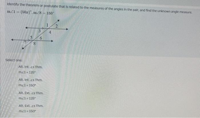 Solved Identify the theorem or postulate that is related to | Chegg.com