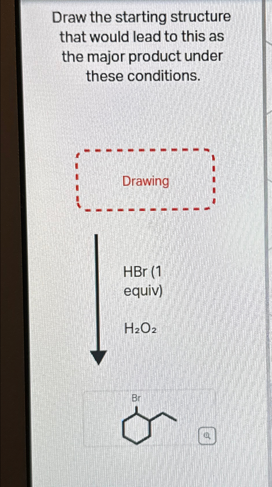 Solved Draw the starting structure that would lead to this | Chegg.com